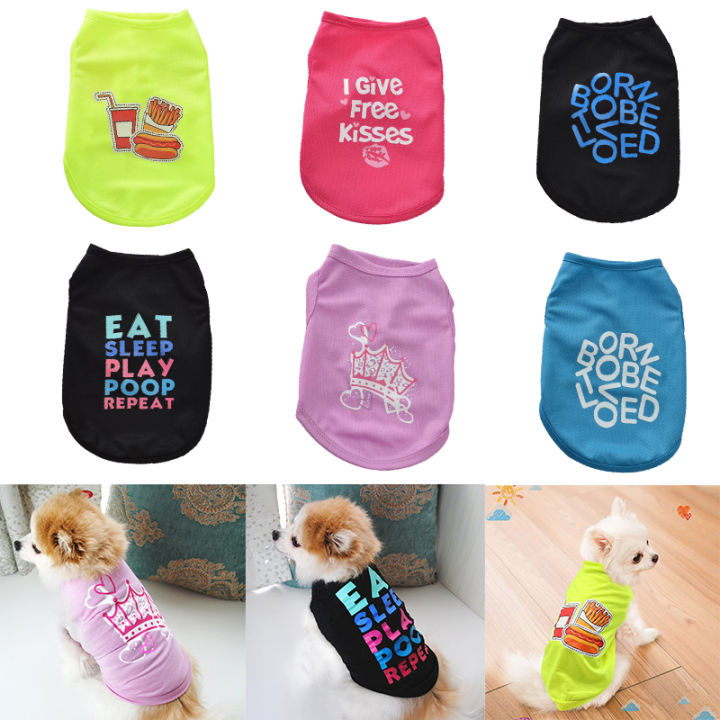 Pet cute comic cartoon printed Dog Cat vest clothes | Lazada PH