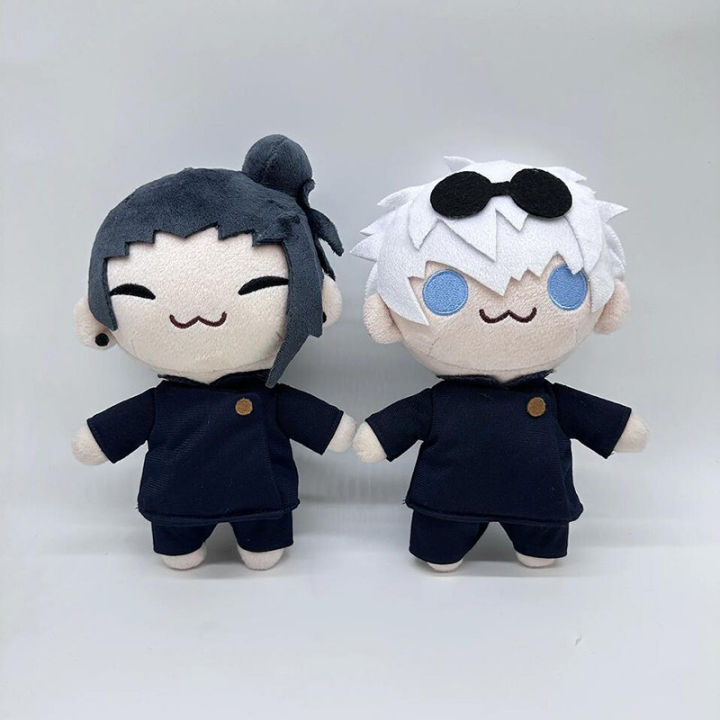 20เซนติเมตรใหม่ Jujutsu Kaisen หุ่นมือของเล่นตุ๊กตาน่ารักนุ่มยัดไส้ Gojo และ Geto หมอนตุ๊กตา