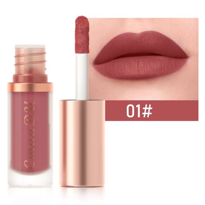 CmaaDu 12 colors Matte Velvet Lip gloss set Long-lasting Waterproof Non ...
