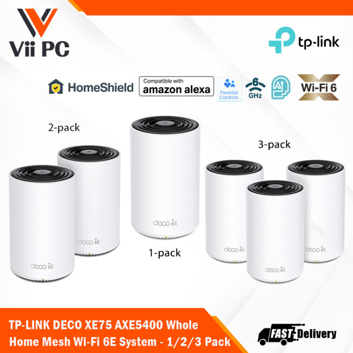 TP-LINK DECO XE75 AXE5400 Tri-Band Mesh Wi-Fi 6E System - 1/2/3 Pack | Lazada Singapore