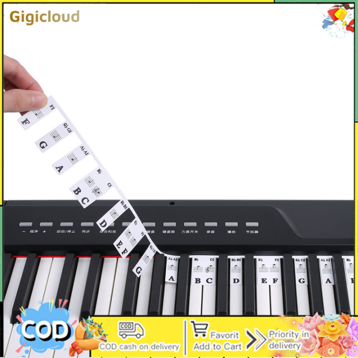 Piano Keyboard Note Labels 88 Keys / 61 Keys Removable Piano Notes ...