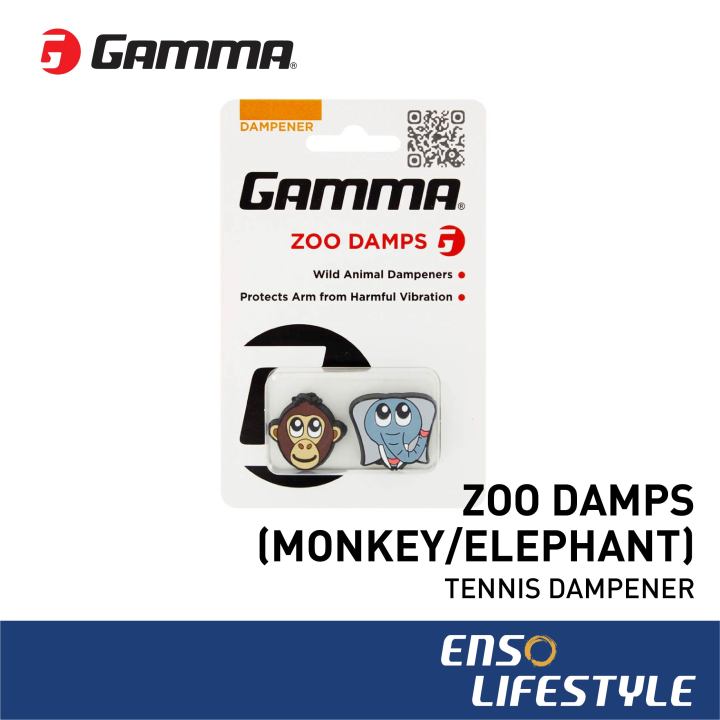 GAMMA Tennis Dampener - Zoo Damps (Monkey/Elephant) (Tennis String ...