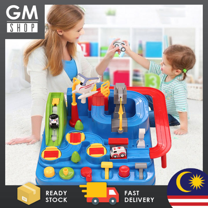 GMshop Children Rail Toy Car Toy Multifunction Car Adventure Fun Early ...