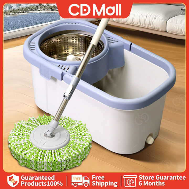 CD Mop with Squeezer Heavy Duty Spin Mop with Steel Spinner Tornado Mop ...