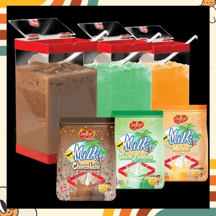 Injoy Milk Palamig Juice Buko Pandan Melon Chocolate Ube 500g laz3 ...
