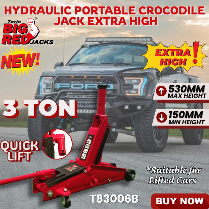 Big Red Hydraulic Crocodile Floor Jack (Portable) | Lazada PH