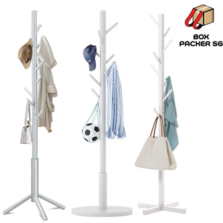 Solid Wooden Clothes Hanger Rack Hanger Stand Coat Rack Free Standing ...