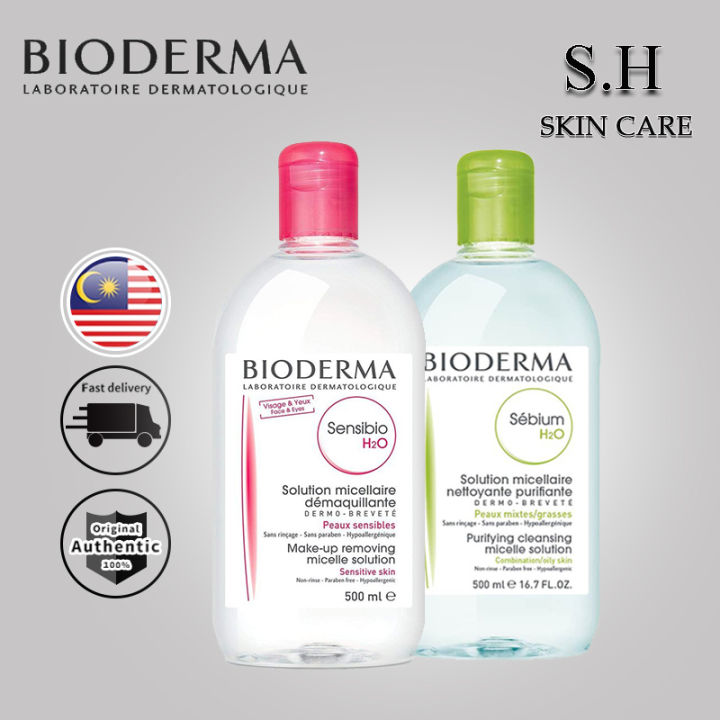 Bioderma Sensibio / Sebium H2O Micellar Water Makeup Remover 500ML | Lazada