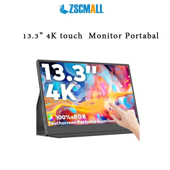 ZSCMALL 4K Portable Monitor 13.3 Inch Laptop Display Extender 3840 x ...