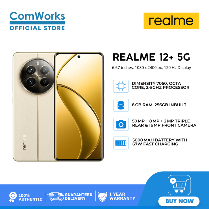 ComWorks Official Store | Realme 12+ 5G 8GB / 12GB / 256GB | 6.67 ...
