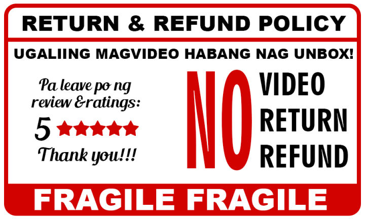 100Pcs. NO VIDEO NO REFUND / FRAGILE STICKER | Lazada PH