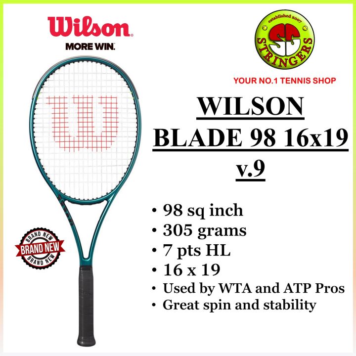 Wilson Blade 98 v9 16x19 Tennis Racket | Lazada Singapore