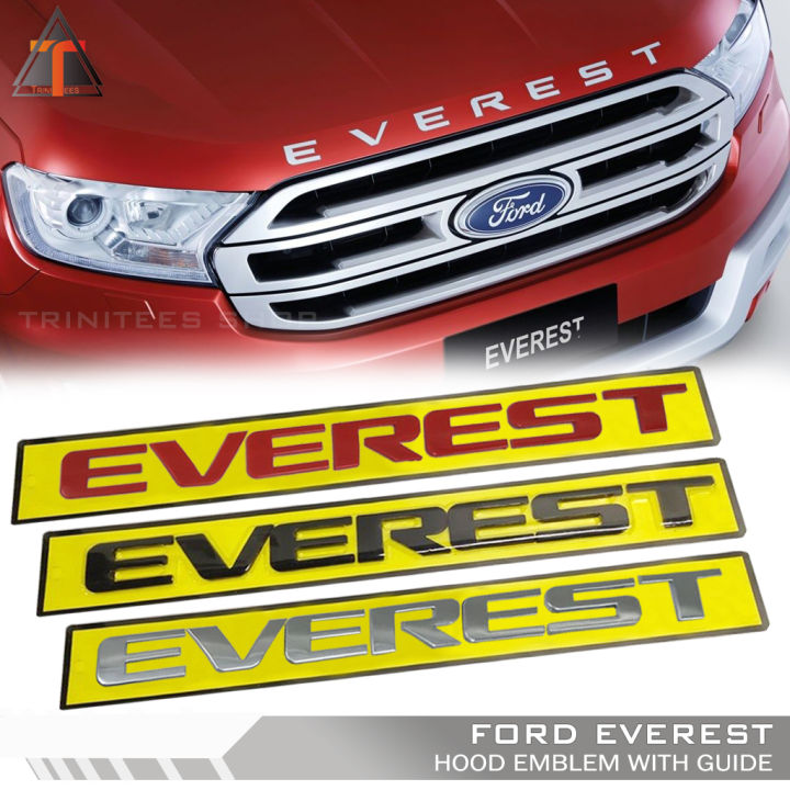 Ford EVEREST Front hood Emblem badge sticker with GUIDE | Lazada PH