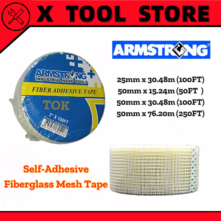 ARMSTRONG Self-Adhesive Fiberglass Mesh Tape / Gypsum Tape / Gasa Tape ...
