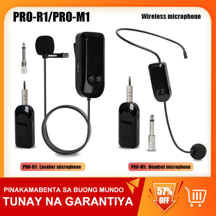 PRO-M1/PRO-R1 teacher wireless mikropono drags dalawang marrotoma 2.4g ...