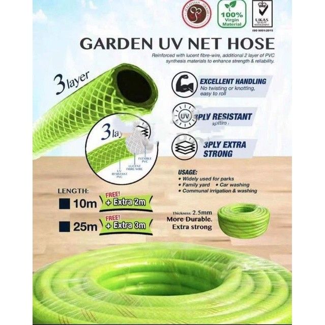10METER X 16MM x 3.0MM KRAYON UV PROTECT GARDEN HOSE High Quality ...