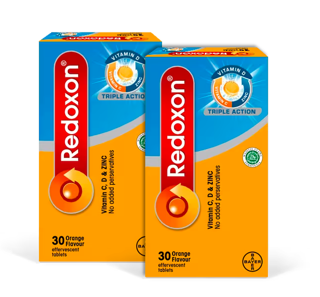 REDOXON Triple Action Effervescent Tab Orange Flavor Effervescent ...