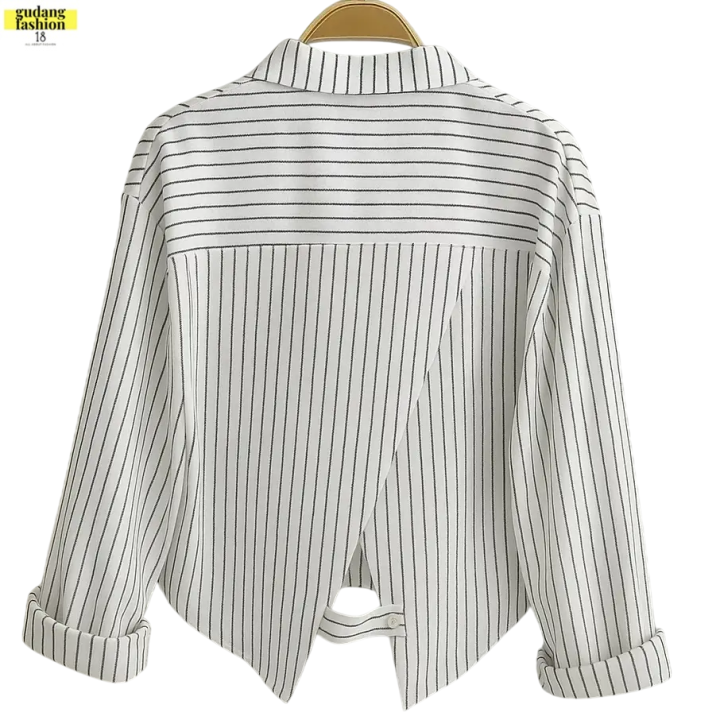 GudangFashion18 - Atasan Kemeja Shirt Silang Blouse Kantor Kerja Baju ...
