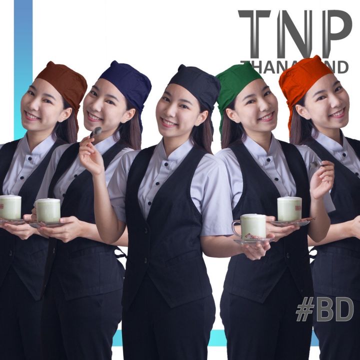 พร้อมส่ง หมวกเชฟ หมวก Skull cap หมวกสามเหลี่ยม แบบผูก รหัส : BD TNP-Thanapand (ฐานะภัณฑ์ ...