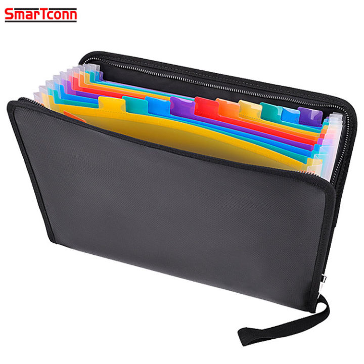 Smartconn Fireproof Expanding File Folder with 13 Multicolored Pockets ...