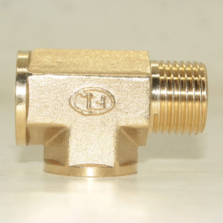 LazaraHome 1/2'' Brass Pipe T Type Thread Joint Fitting Coupler ...