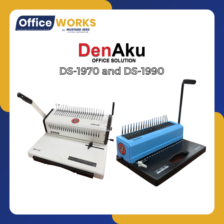 Denaku DS1970 Comb Binding Machine and DS1990 LEGAL | Lazada PH