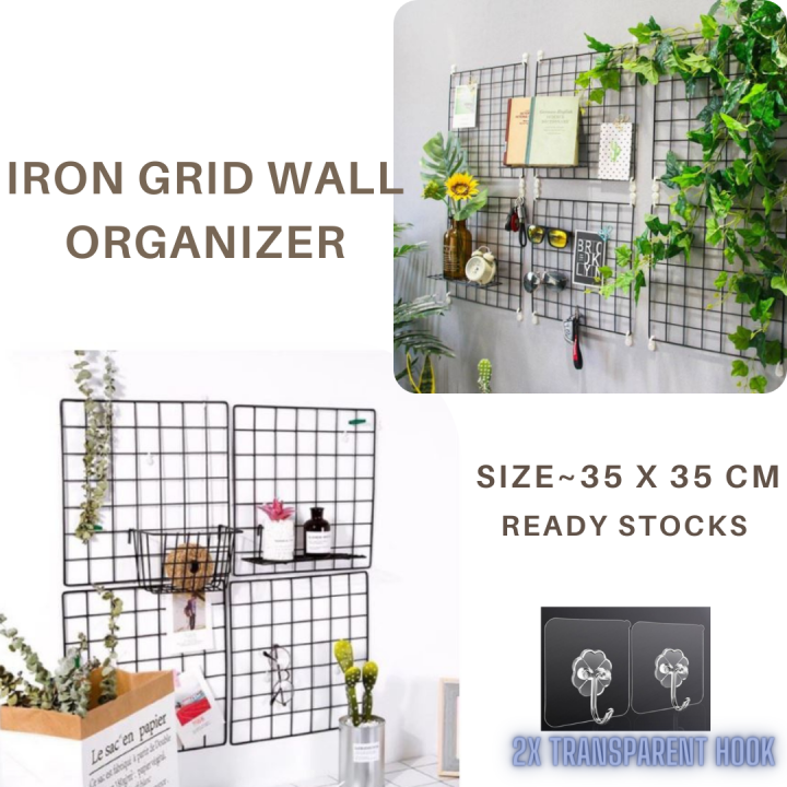 WALL IRON GRID/ JARING DINDING/ MULTIFUNCTION ORGANIZER/ FRAME FOR ...