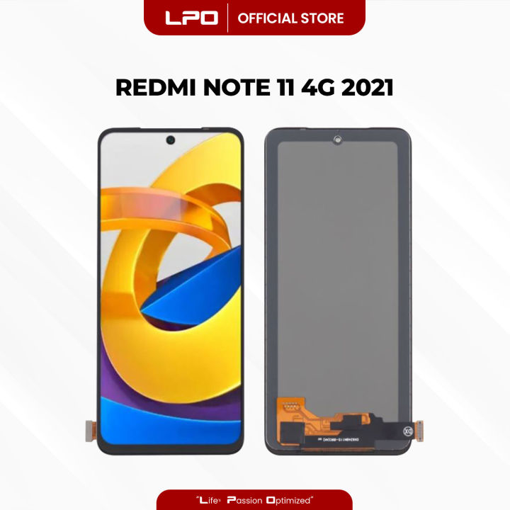 LPO 6.5 inches Xiaomi Redmi Note 11 4G 2021 LCD Screen with Digitizer Fully Assembly Compatible ...