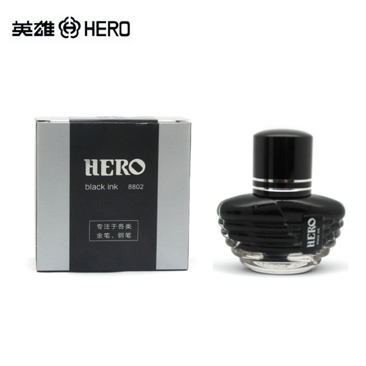 Hero Fountain Pen Ink 8802 Non-carbon black ink 20ml Non-Clogging Pen ...
