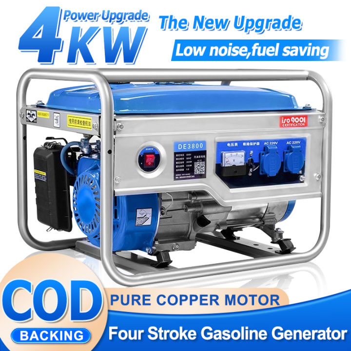 Generator 4000W Gasoline Generator Four Stroke Engine Dual Protection System With Ultra High ...