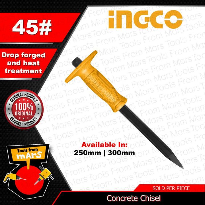 INGCO Original Concrete Chisel Carbon Steel 300mm/250mm HCC0841016 | HCC0841218 TFM IHT | Lazada PH