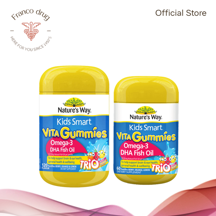 Nature's Way Kids Smart Vita Gummies Omega 3 Dha Trio - 60's & 120's | Lazada PH