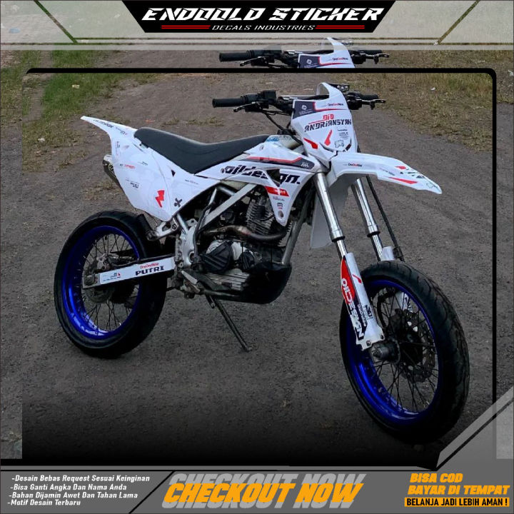 ENDOOLDSTIKER - PRODUCT DECAL STIKER MOTOR KLX GORDON PUTIH SIMPLE ...