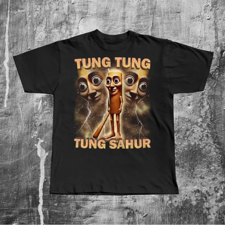 COD Tung Tung Tung Sahur Tshirt Funny Baseball Bat Meme T-shirt 100% ...
