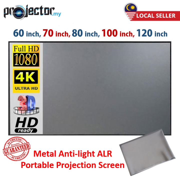 Metal Anti-light ALR Portable Projection Screen Simple Folding 16:9 ...