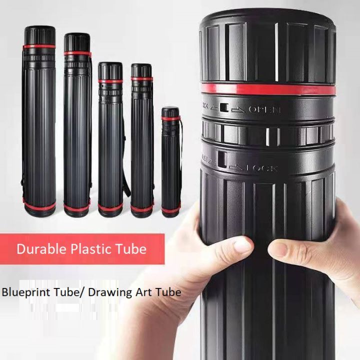Plastic Telescopic Bluprint Document Painting Paper Storage Tube Box ...