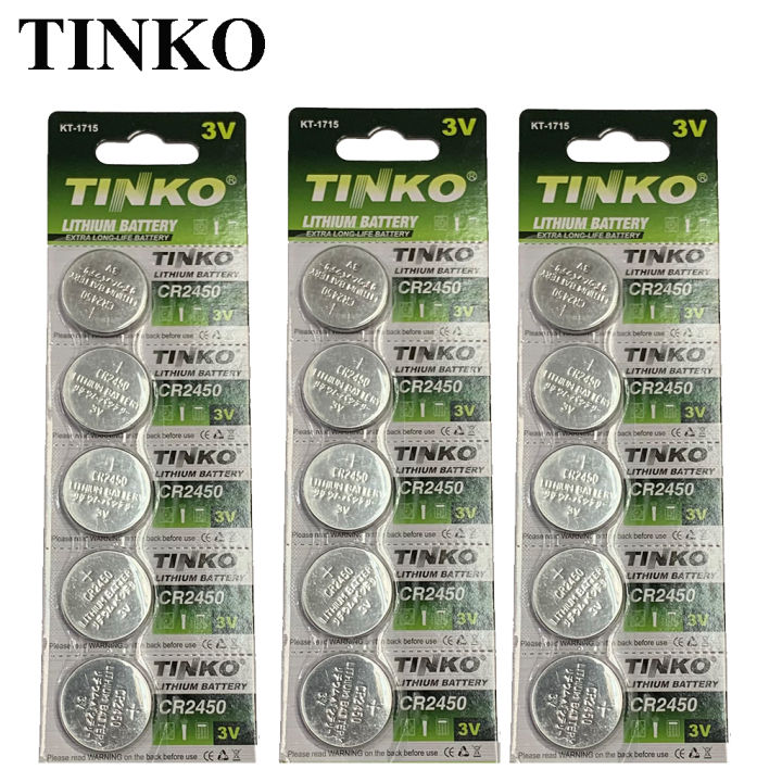 CR2450 ถ่านกระดุม(TINKO)Lithium Battery 3V ของแท้💯 สามารถใช้กับการ์ด ...