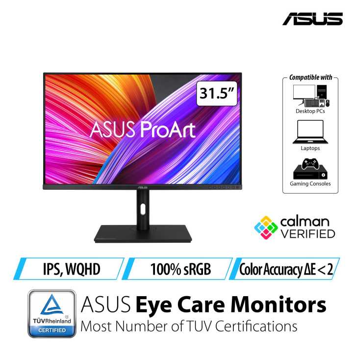 ASUS ProArt Display PA328QV Professional Monitor – 31.5-inch, IPS, WQHD ...