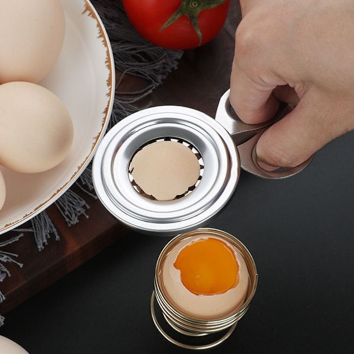 JANEB Home Stainless Steel Stable Durable Egg Cracker Egg Topper Cutter ...