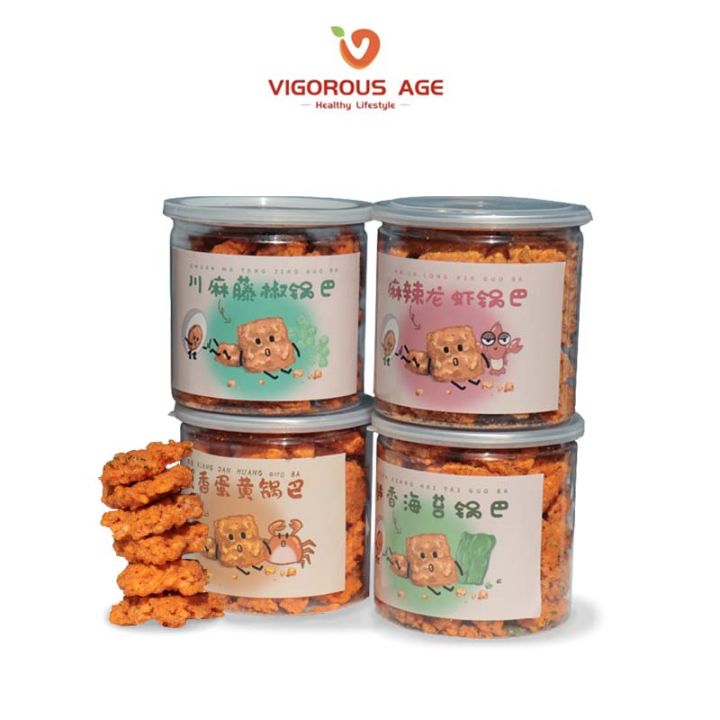 Rice Crispy Guoba Rice Crust Chinese fried Snacks Precisely Seafood ...