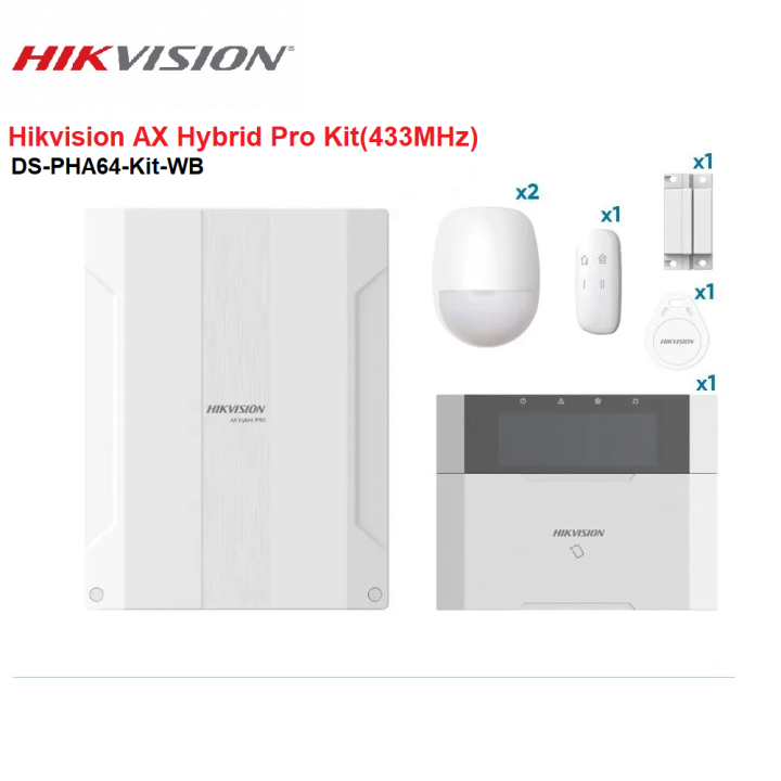 Hikvision DS-PHA64-Kit-WB Hikvision AX Hybrid Pro Kit(433MHz ...