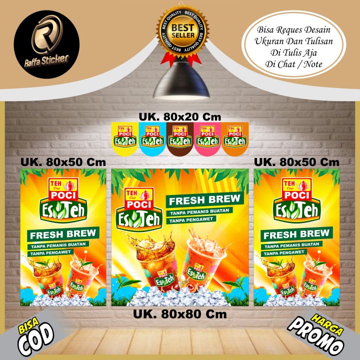 Spanduk Banner Backdrop Es Teh Poci / Banner Minuman Es Teh Poci ...