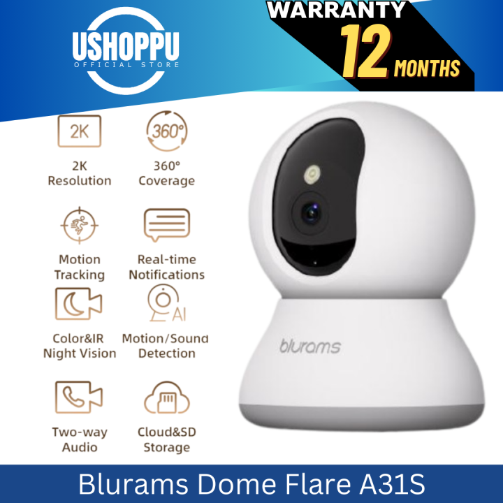 Blurams Dome Flare A31S Camera 2K HD 360° FOV Color Night vision Motion Detection Wireless CCTV ...