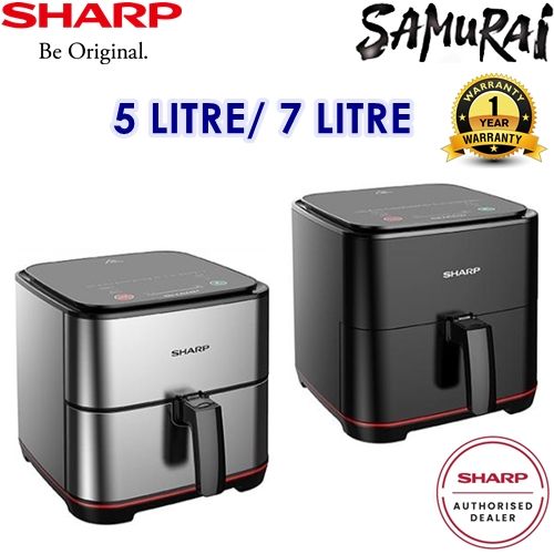 SHARP AIR FRYER 5 LITRE (KFAF50MST/ KFAF50MBK) / 7 LITRE (KFAF70MST ...