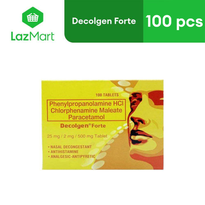 Decolgen Forte 100 Tablets - Powerful Relief from Cold & Sinusitis ...