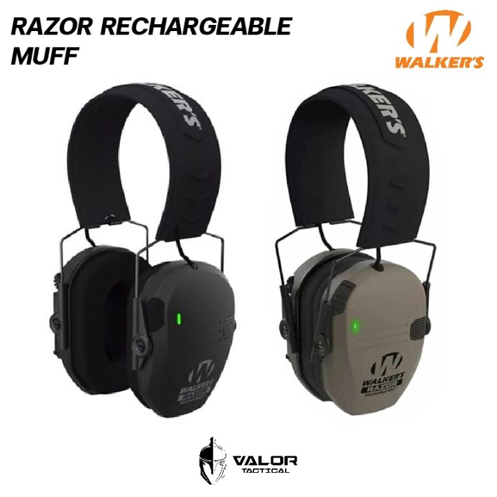 Walker's Razor Rechargeable Muff หูฟังครอบหู ตัดเสียงรบกวน ลำโพง Full ...