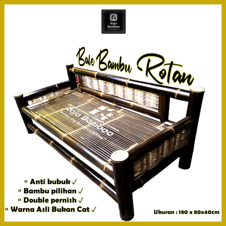Bale Bambu Estetik | Bale Anyam Rotan| Ukuran 180 x 80 | Lazada Indonesia