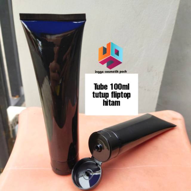 BOTOL TUBE 100 ML TUTUP FLIPTOP HITAM | Lazada Indonesia
