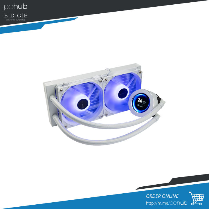 Pchub Tecware Eclipse 240 White Argb Aura Sync Aio Lc Cooler 240mm