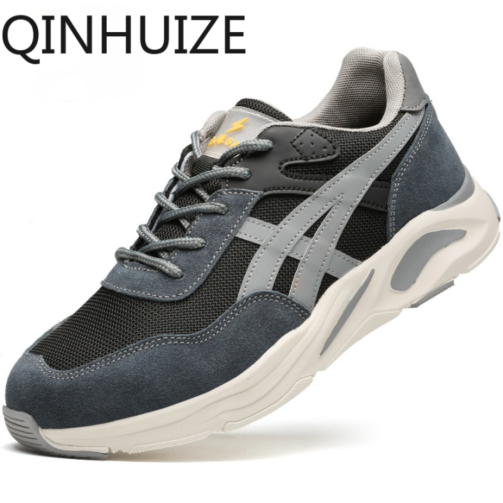 QINHUIZE Summer breathable labor insurance shoes men's anti-smashing ...